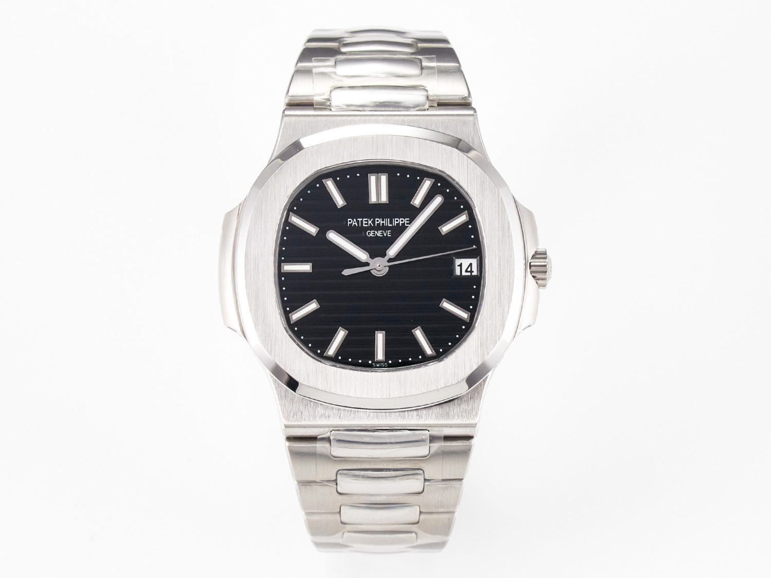Patek Philippe Nautilus 5711 Black Dial Stainless Steel Bracelet | 1:1 ...
