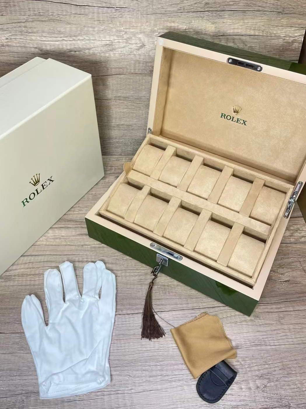 Rolex Watch Storage Wooden Box For 10 Watches | Lux Timeline Watches